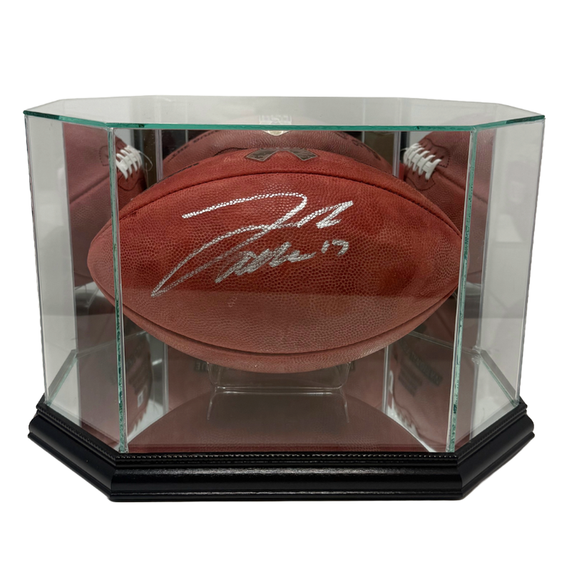 Football Octagon Glass Display Case — TSE Buffalo