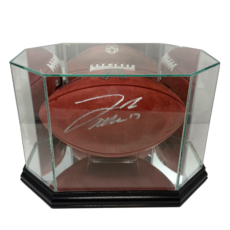Football Octagon Glass Display Case — TSE Buffalo