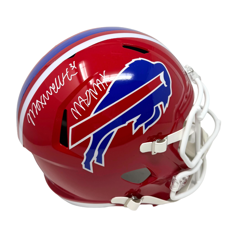 Maxwell Hairston Signed Buffalo Bills Full Size Red Throwback Speed Re ...