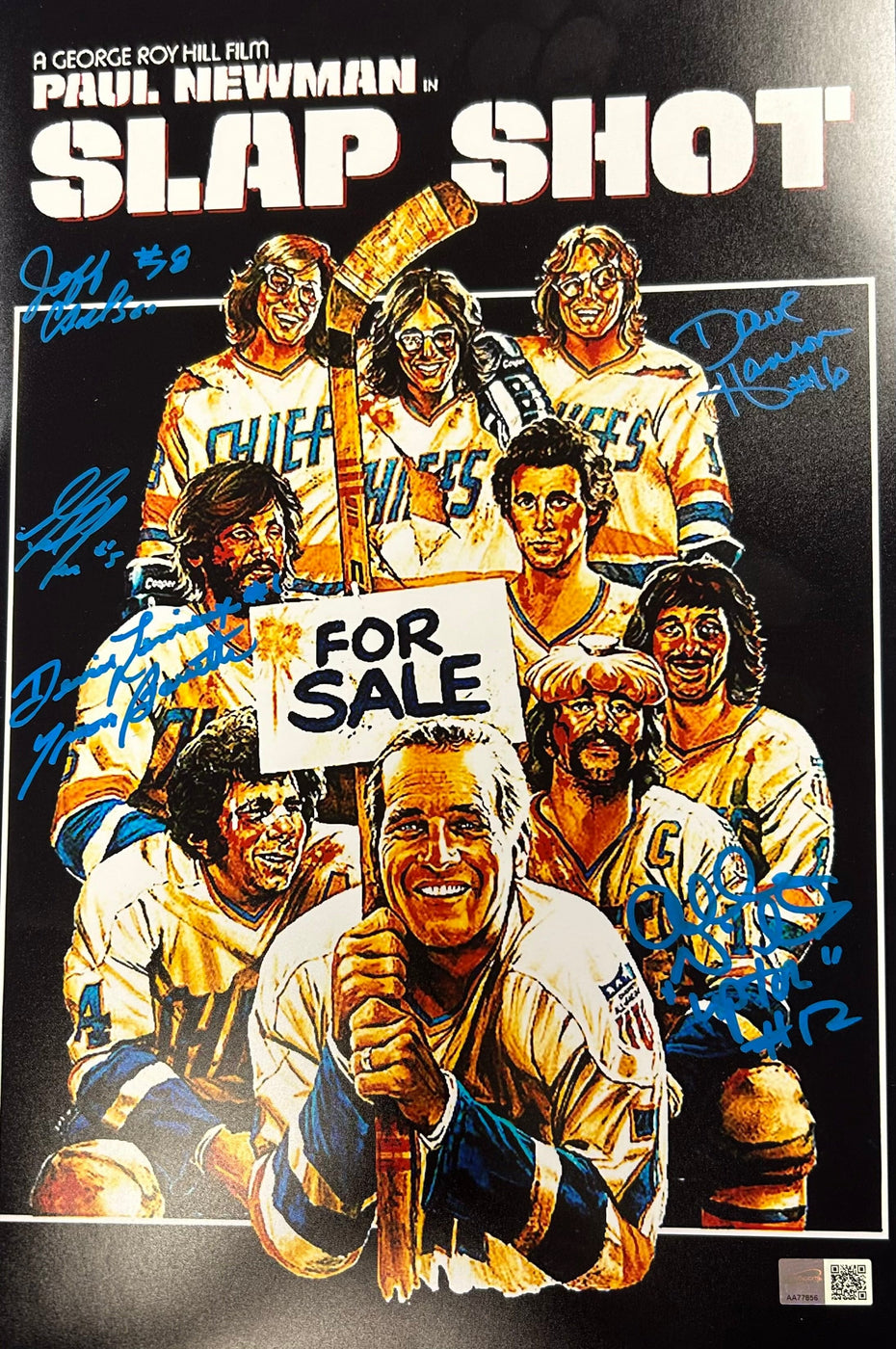 Slapshot Cast Signed 11x17 Movie Poster — TSE Buffalo