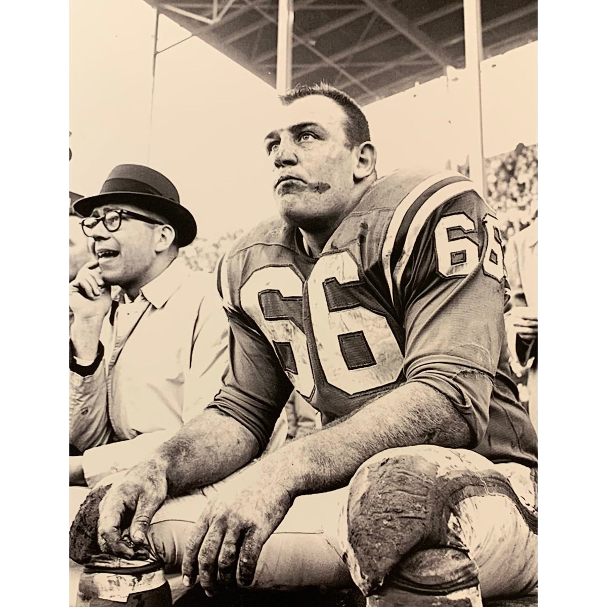 Billy Shaw Unsigned Black and White Sitting On Bench 8x10 Photo — TSE ...