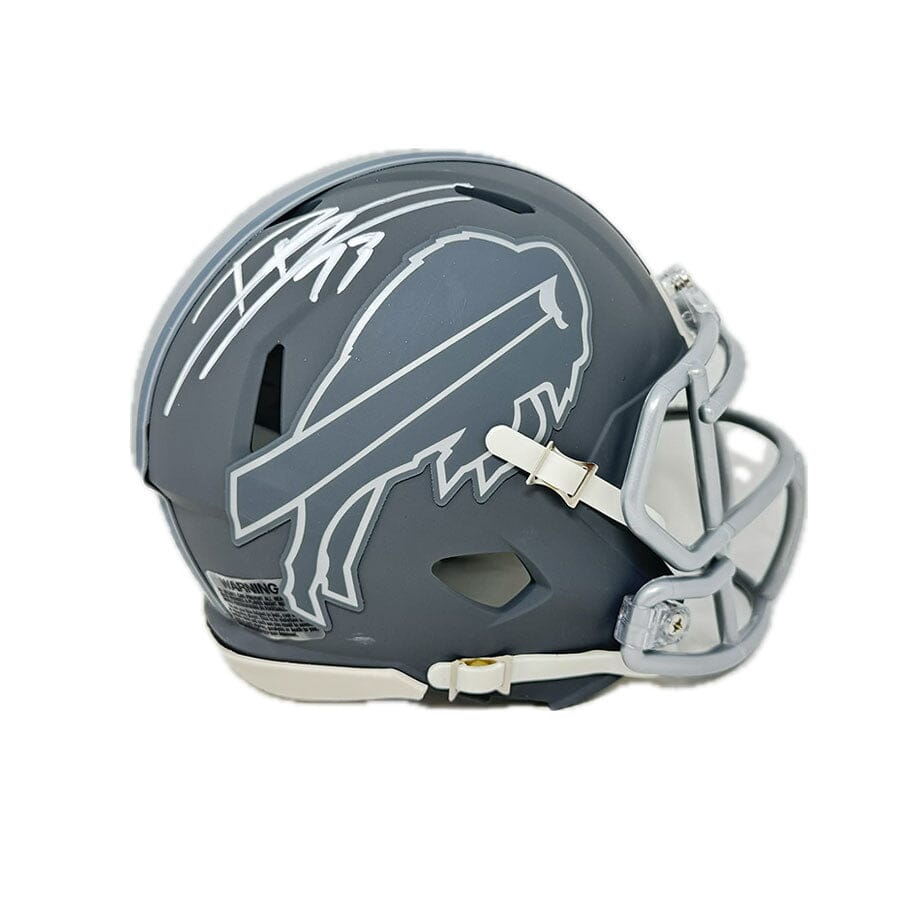 Ja'Marcus Ingram Signed Buffalo Bills Slate Speed Mini Helmet — TSE Buffalo