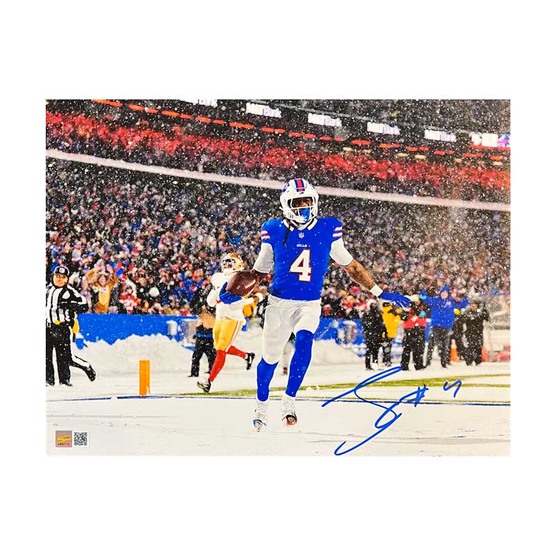 James Cook Signed Touchdown vs 49ers Photo — TSE Buffalo