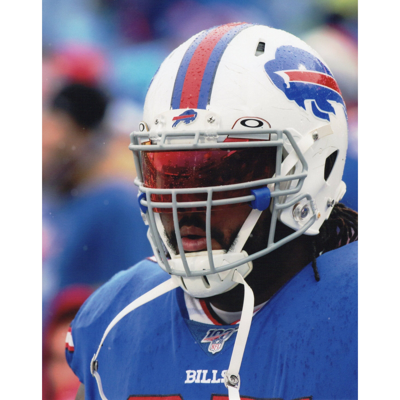 Jordan Phillips Up Close in Visor Unsigned Photo — TSE Buffalo