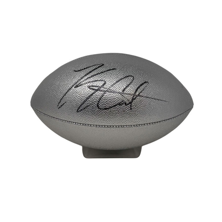 Keon Coleman Signed Wilson Replica Silver Football — TSE Buffalo