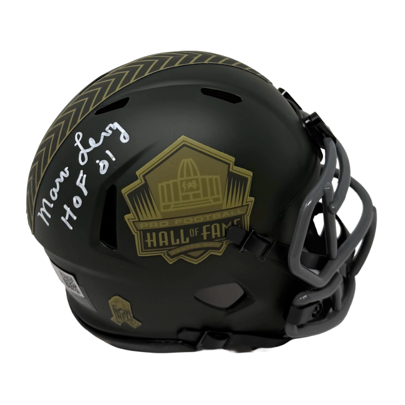 Marv Levy Signed Hall of Fame 2025 Salute to Service Speed Mini Helmet ...