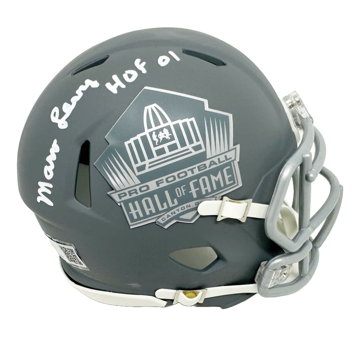 Marv Levy Signed Hall of Fame Slate Speed Mini Helmet with HOF '01 ...