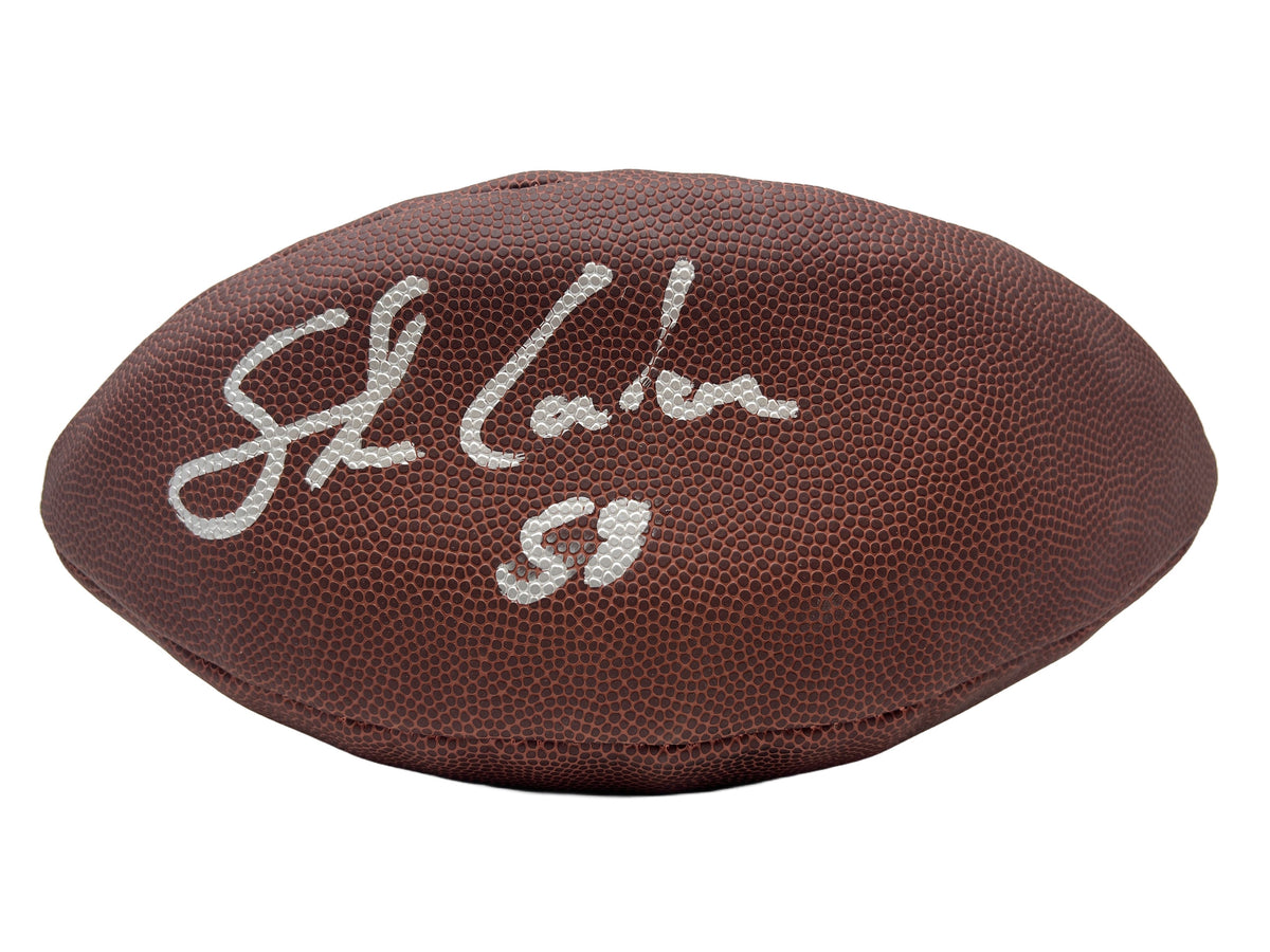 SMUDGED/PARTIALLY DEFLATED:Shane Conlan Signed Wilson Replica Football ...