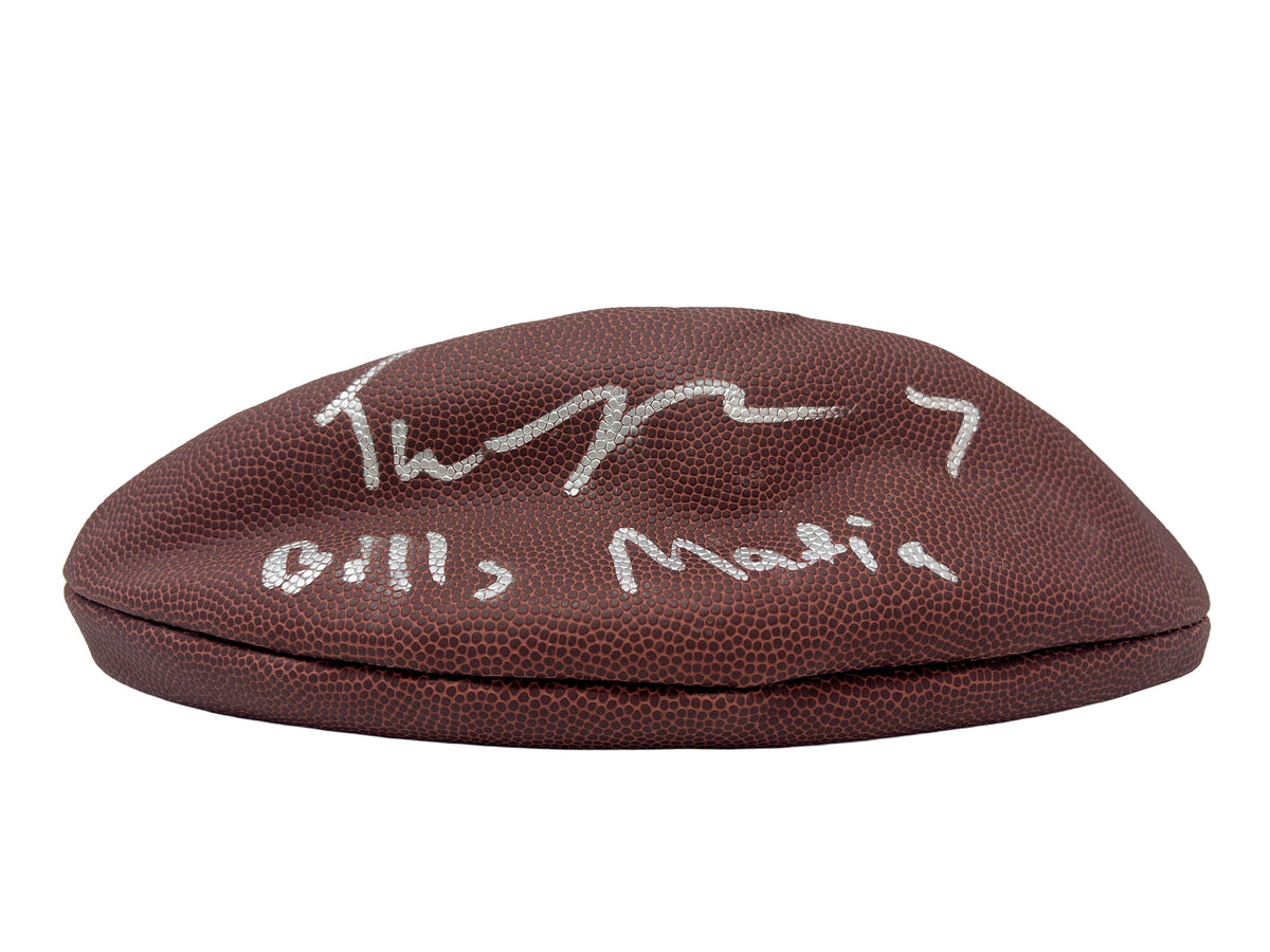 SMUDGE/DEFLATED: Taron Johnson Signed Wilson Replica Football with "Bi ...
