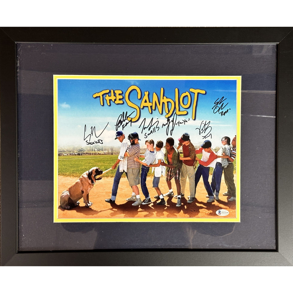 Sandlot Cast Signed Horizontal 11x14 Movie Photo - Professionally Fram ...