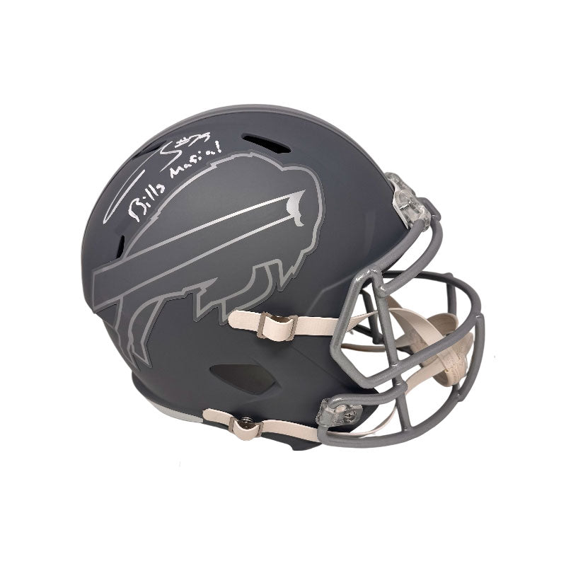 Spencer Brown Signed Buffalo Bills Full Size Slate Speed Replica Helme ...