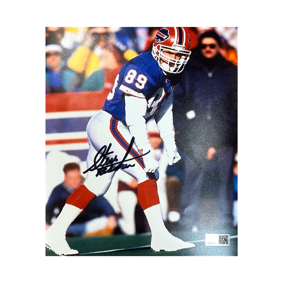 Steve Tasker Signed Ready in Blue Photo — TSE Buffalo