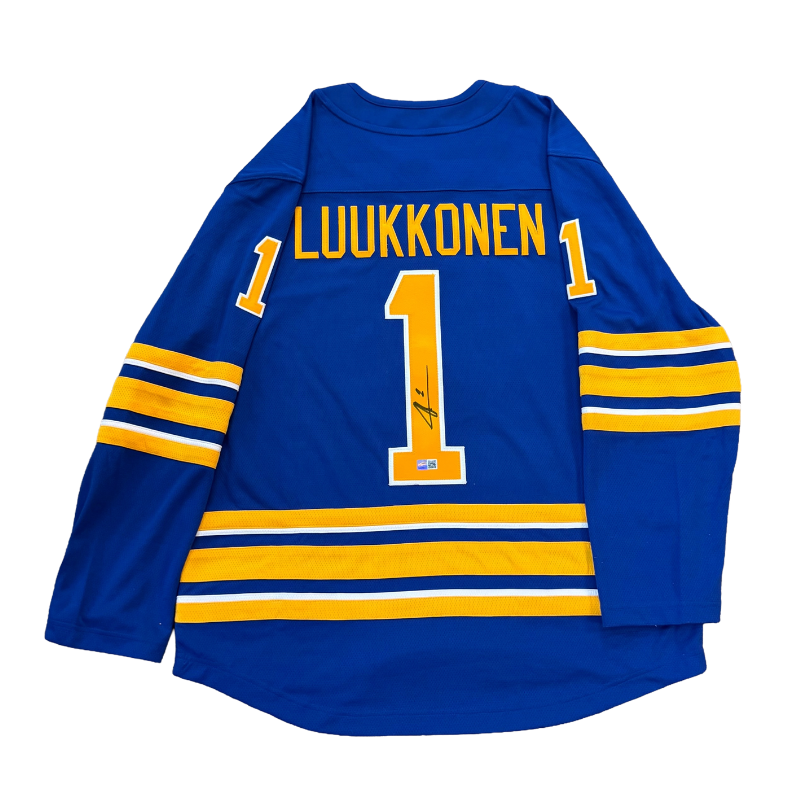 Ukko-Pekka Luukkonen Signed Buffalo Sabres Authentic Blue Jersey — TSE ...