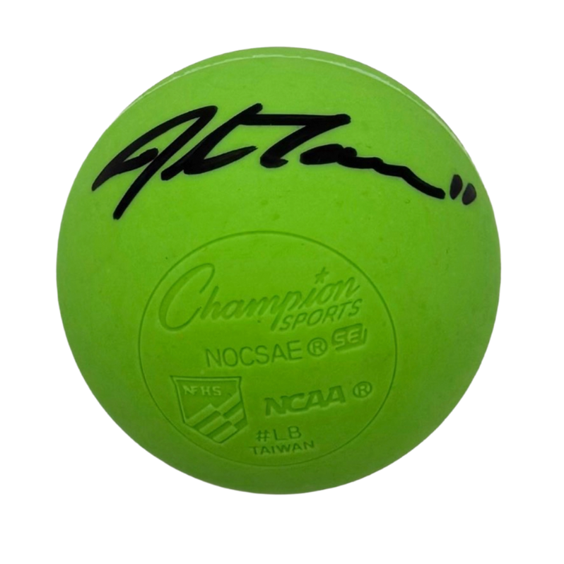 John Tavares Signed Green Lacrosse Ball — TSE Buffalo