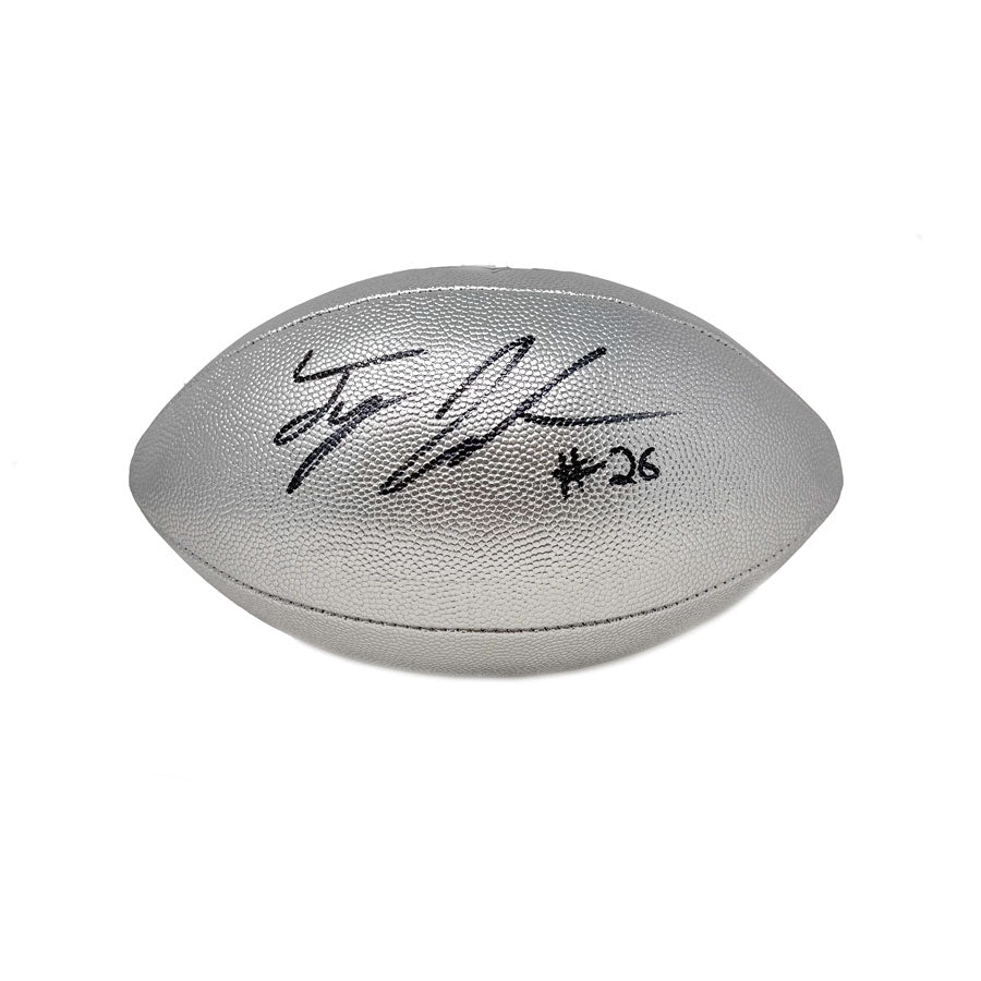 Ty Johnson Signed Wilson Replica Silver Football — TSE Buffalo