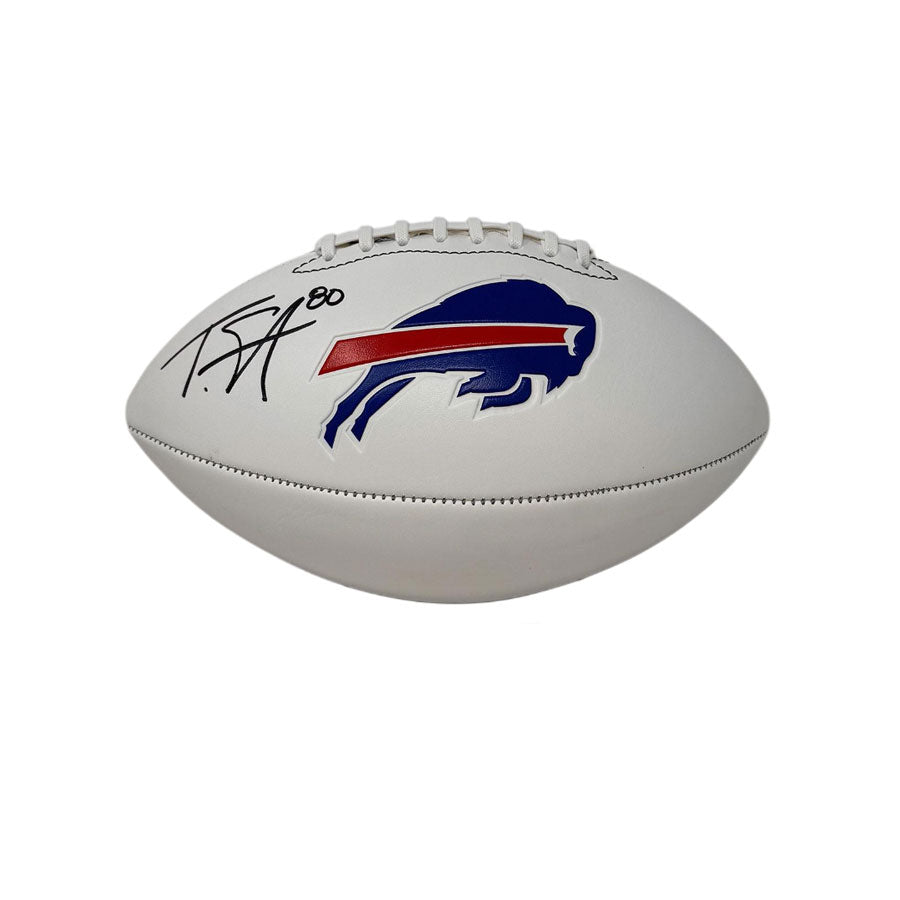 Tyrell Shavers Signed Buffalo Bills White Logo Football — TSE Buffalo