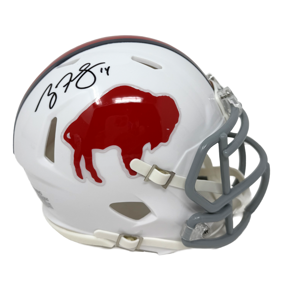 Ryan Fitzpatrick Signed Buffalo Bills Standing Buffalo Speed Mini Helm ...