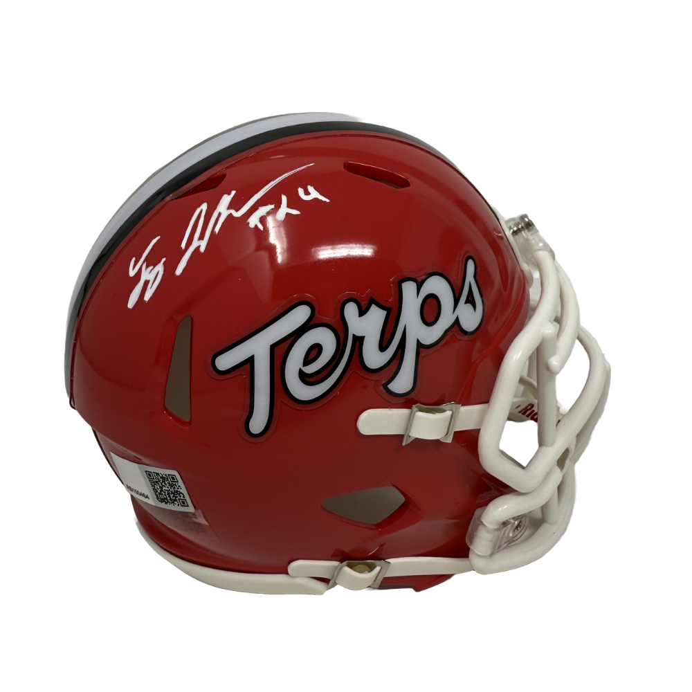 Ty Johnson Signed Maryland Terps Speed Mini Helmet — TSE Buffalo