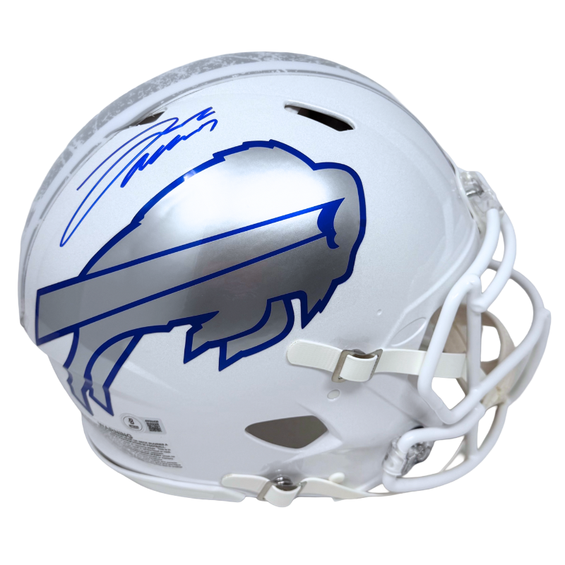 Josh Allen Signed Buffalo Bills Full Size Rivalries Speed Authentic He ...