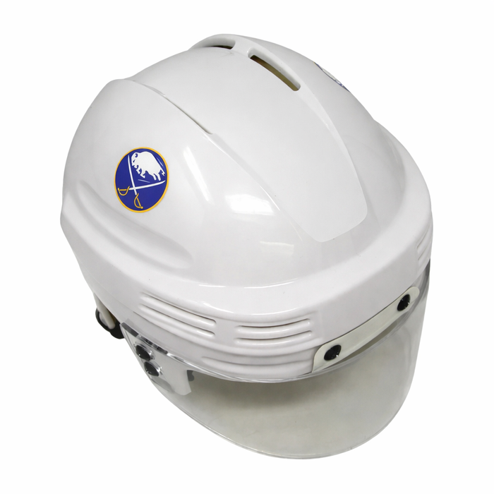 PRE-SALE: Pat LaFontaine Signed Buffalo Sabres White Hockey Mini Helme ...