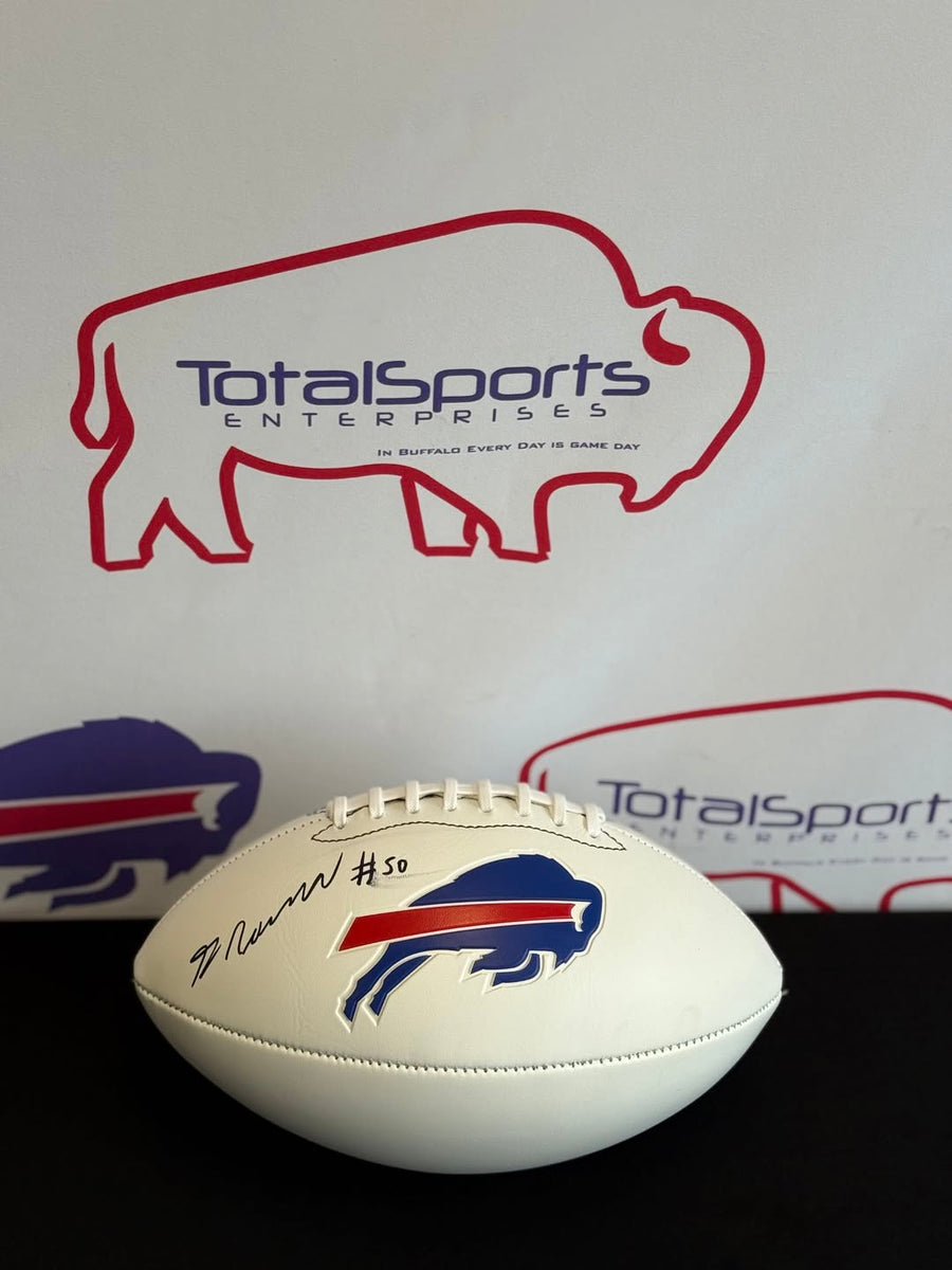 Facebook Auction: Greg Rousseau Signed Buffalo Bills White Logo Footba ...