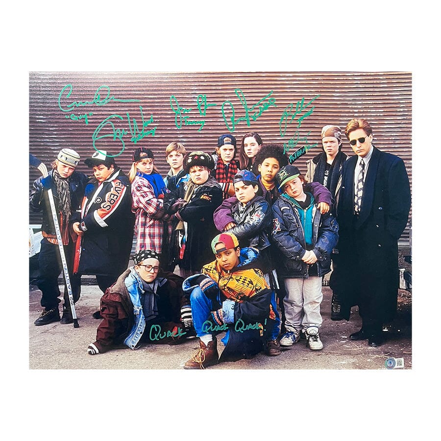 Mighty Ducks Cast Signed Group 16x20 Photo with "Quack, Quack, Quack ...