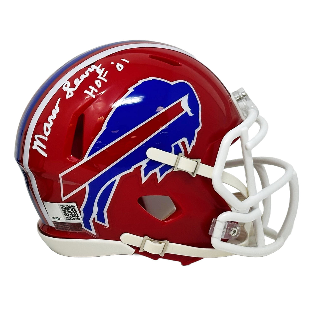 Marv Levy Signed Buffalo Bills Red Throwback Speed Mini Helmet with HO ...