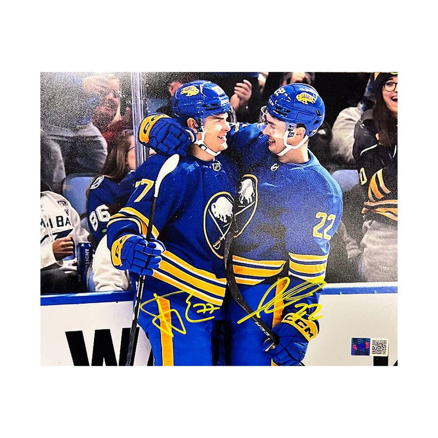 Jack Quinn & JJ Peterka Dual Signed "Hug" Photo — TSE Buffalo
